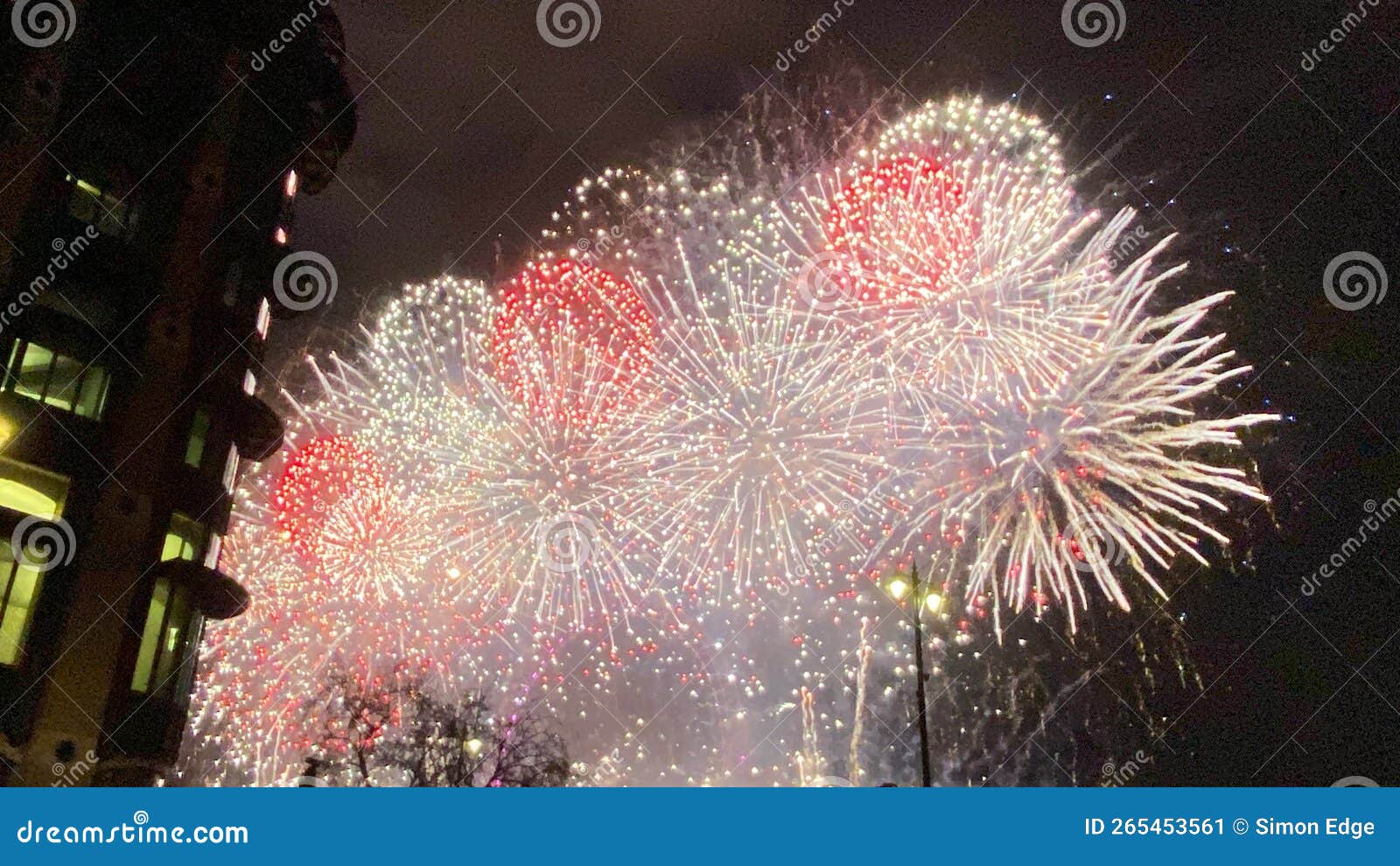 A View of a Fireworks Demonstration Stock Image - Image of flashing ...