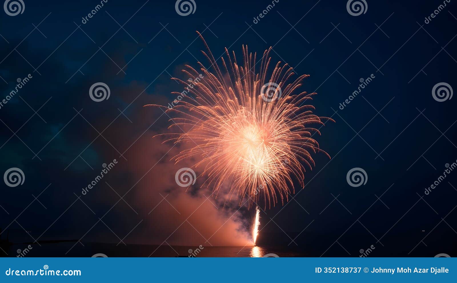 Fireworks Exploding in the Night Sky with Glowing Embers and Smoke ...