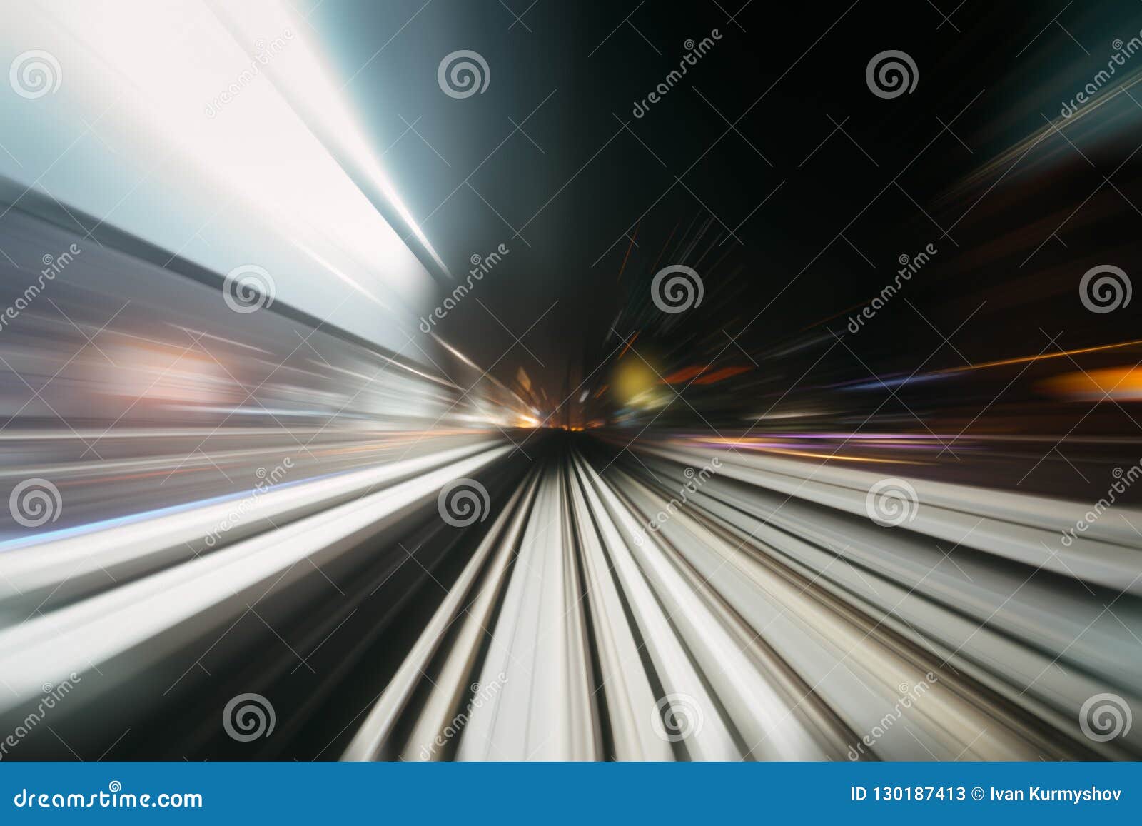 Speed Motion Blur Abstract Background at Night Stock Image - Image of ...