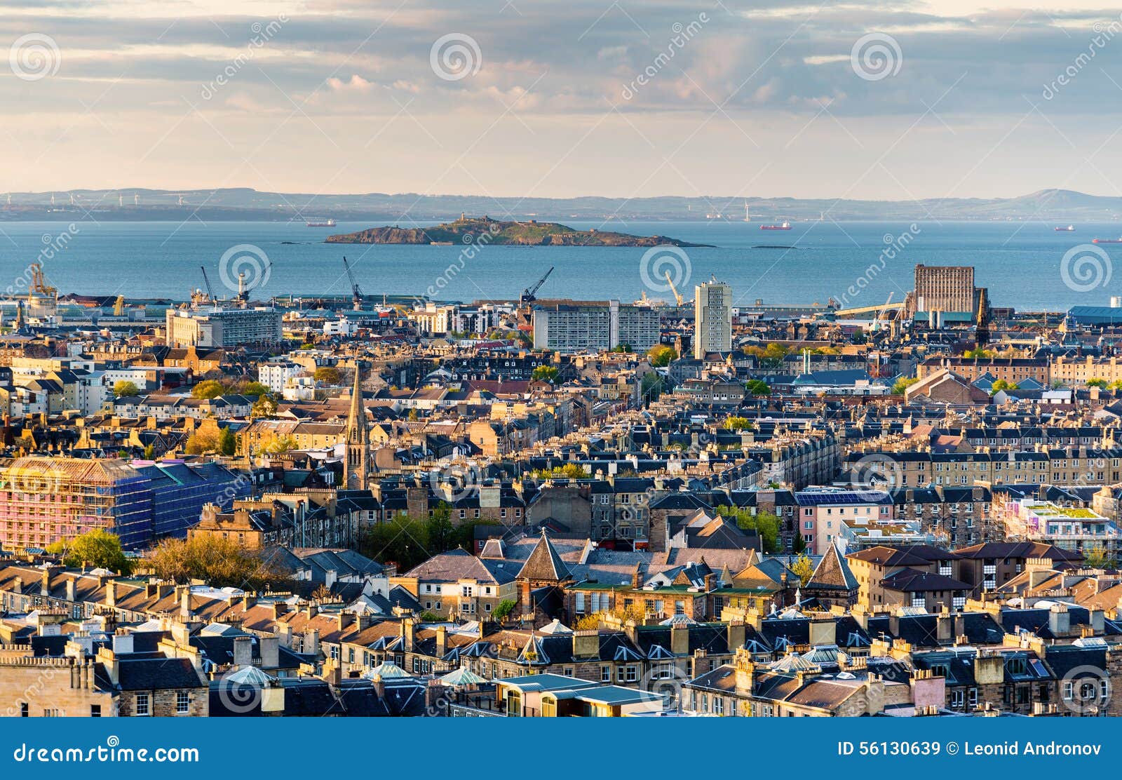 View of the Firth of Forth from Edinburgh Stock Image - Image of ...