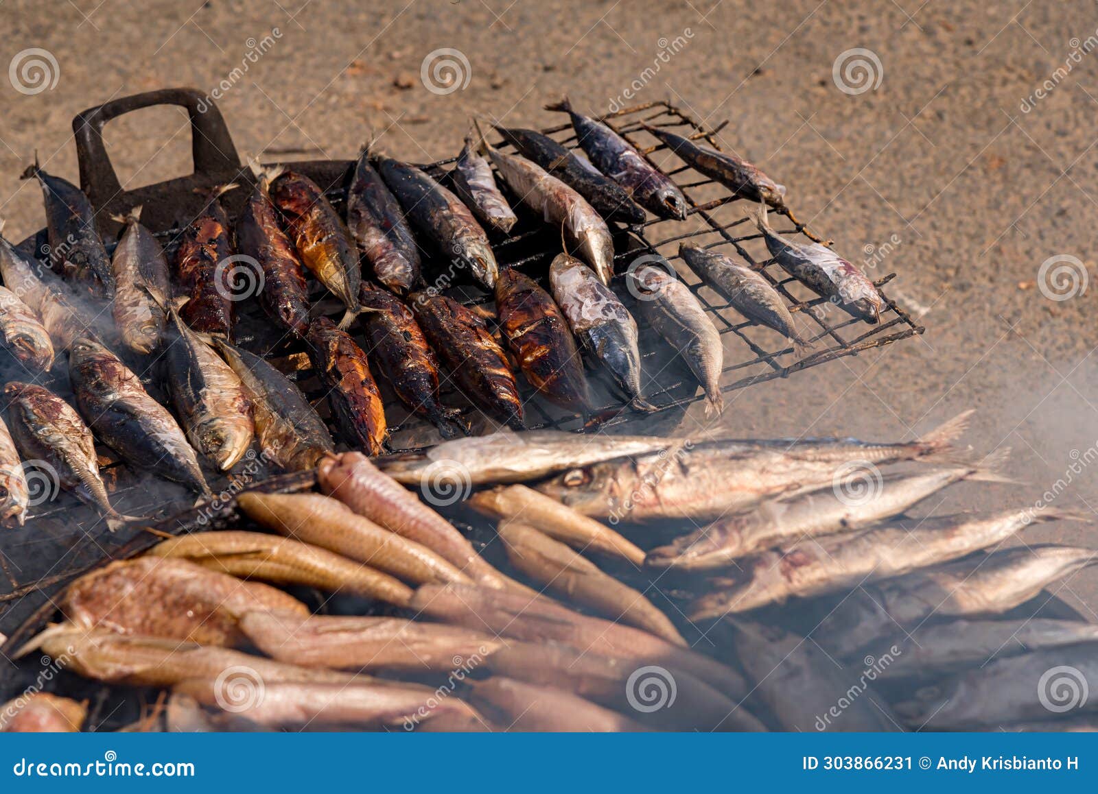 A View of the Fish Smoking Process Stock Image - Image of smoke ...
