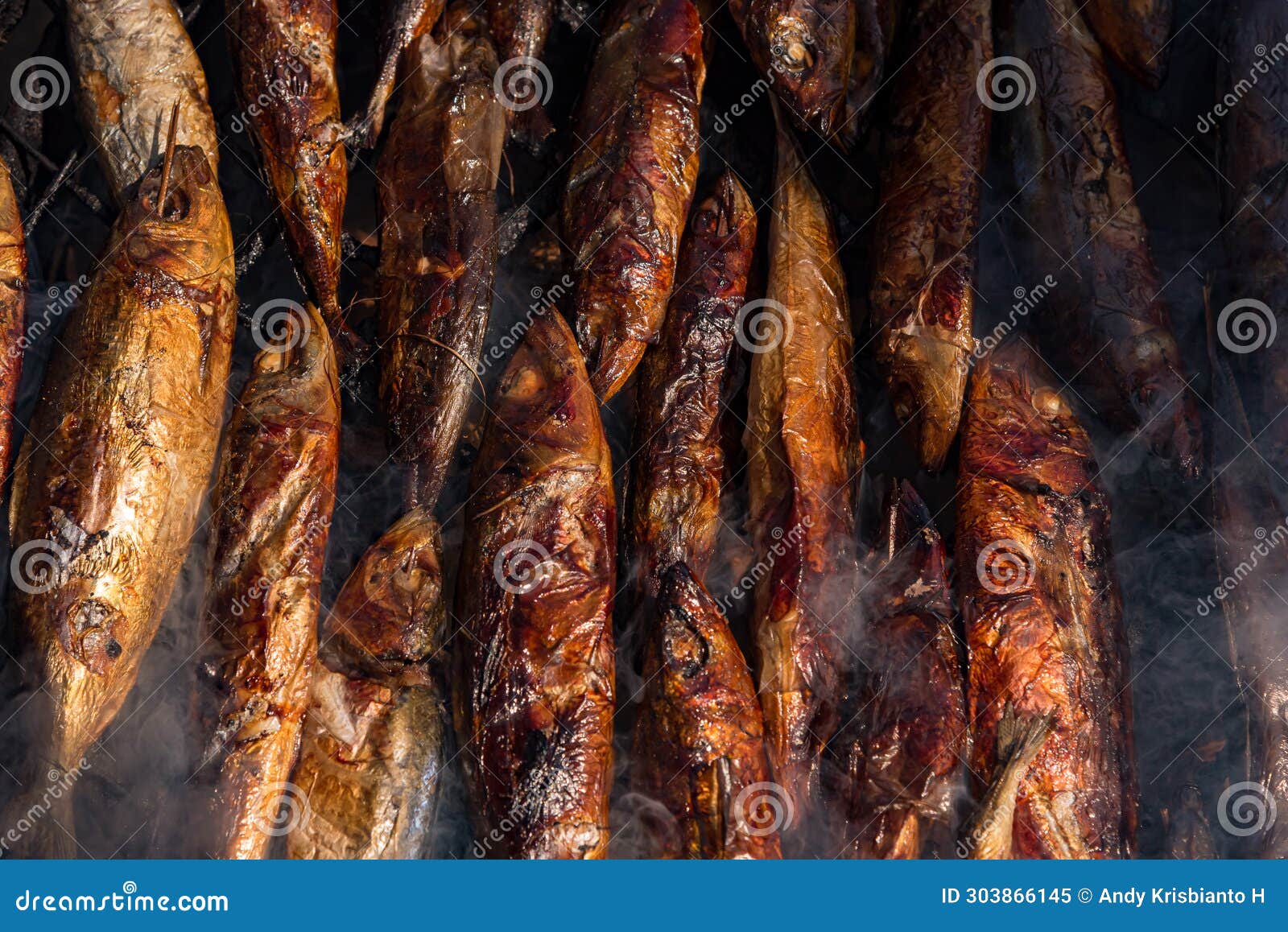 A View of the Fish Smoking Process Stock Image - Image of tasty, burn ...
