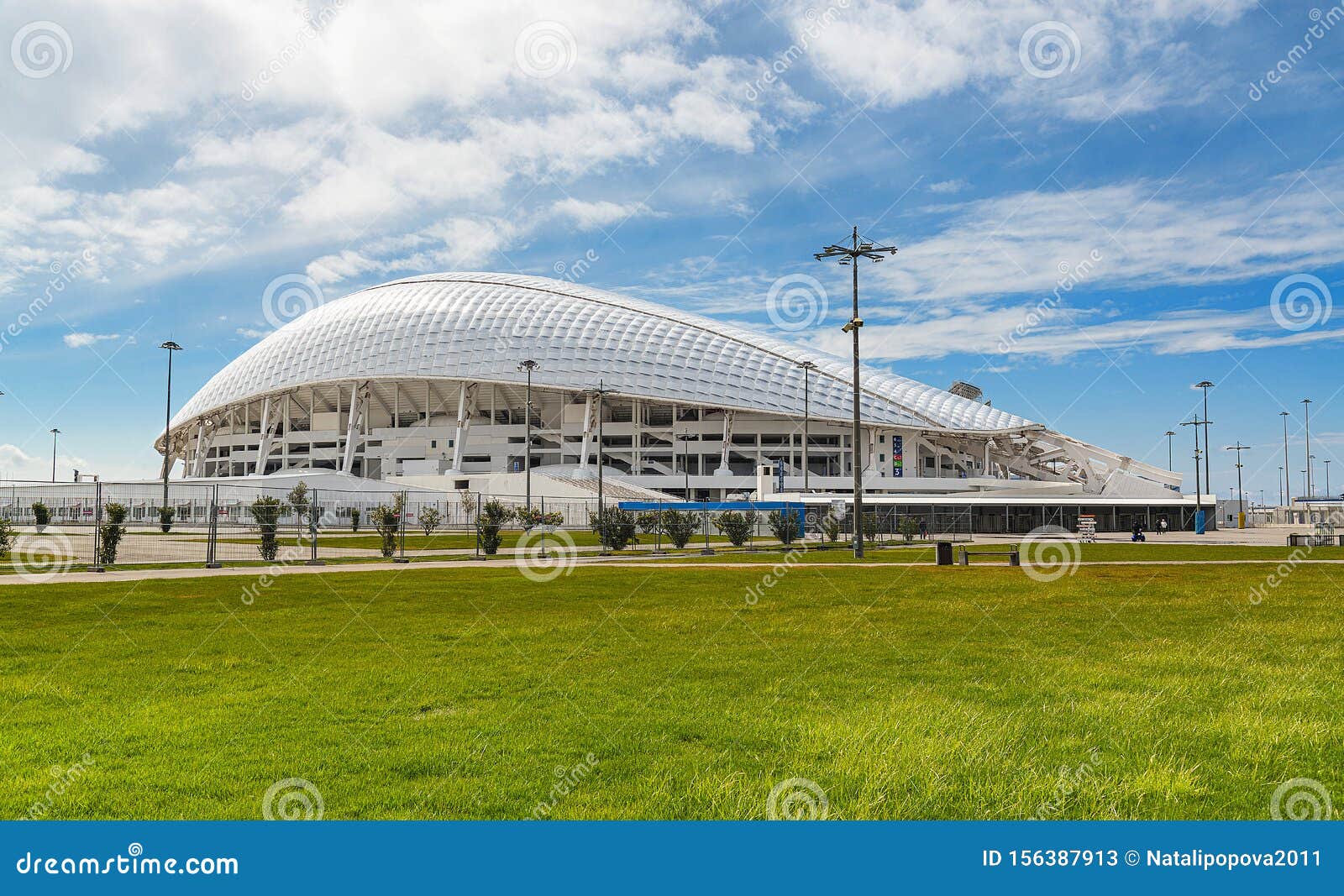 View of Fisht Olympic Stadium, Sochi, Russia - March 29, 2019. Stock ...