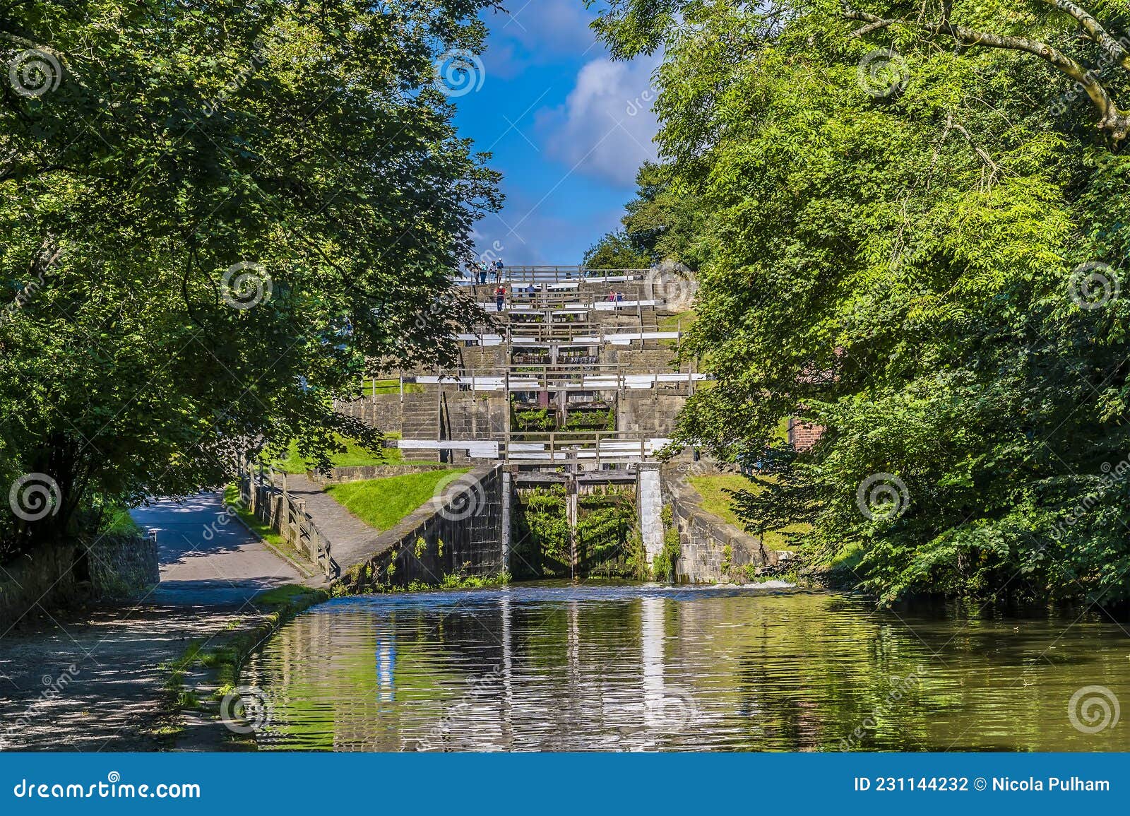 A View of the Five Locks Network on the Leeds, Liverpool Canal at ...