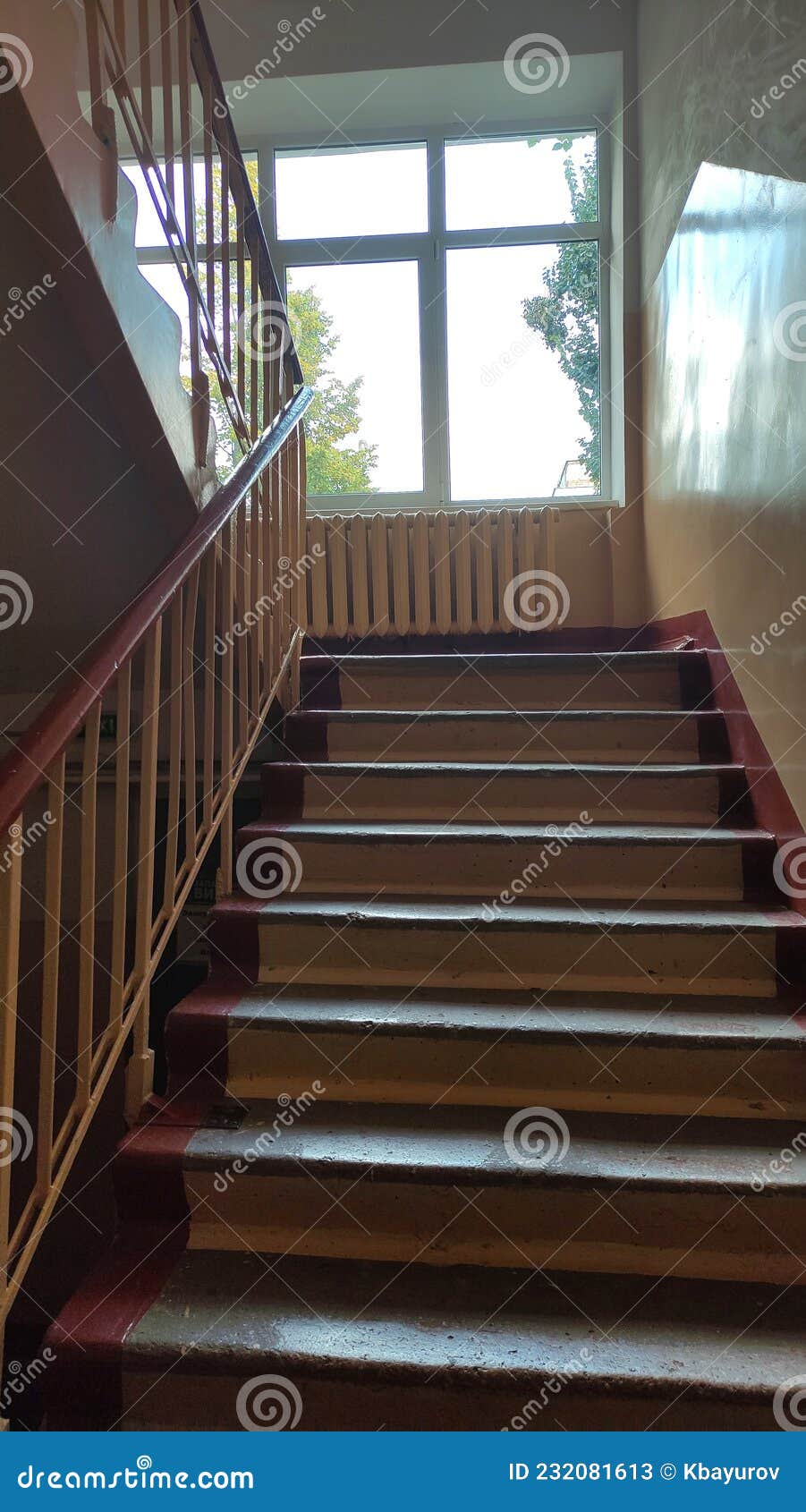 View of a Flight of Stairs in a Soviet-style State Building Stock Image ...