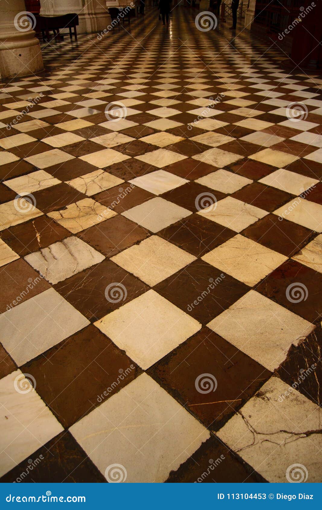 View of Floor with Chess Pattern Stock Image - Image of tile, square ...