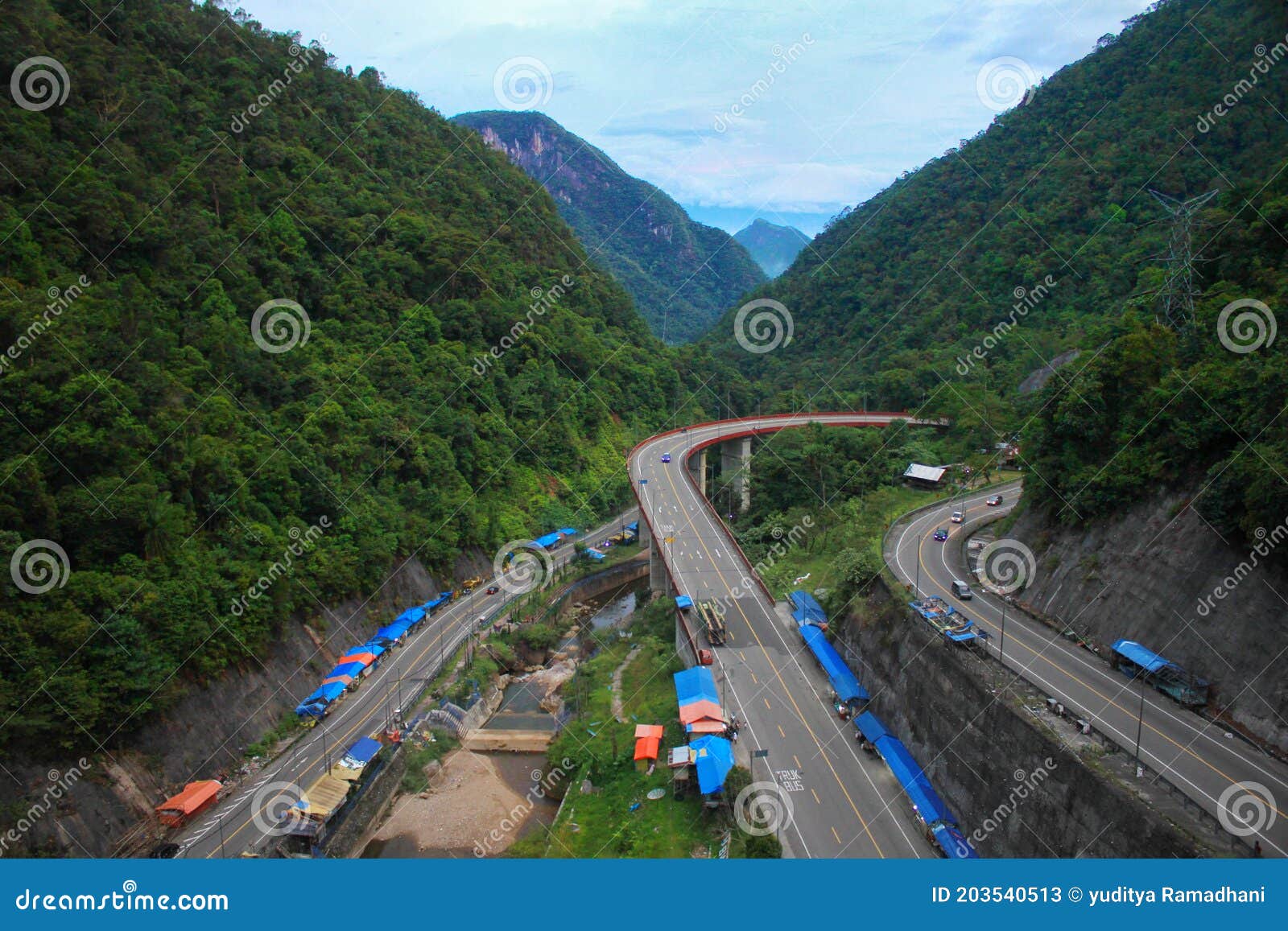 This is the View from the Top of the 9 Payakumbuh Flyover, West Sumatra ...