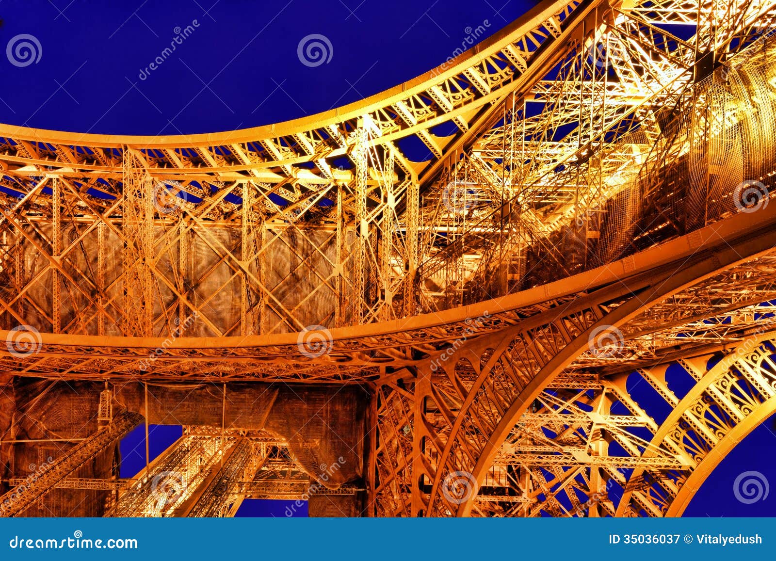 View at Foot of Eiffel Tower. Editorial Photography - Image of exterior ...