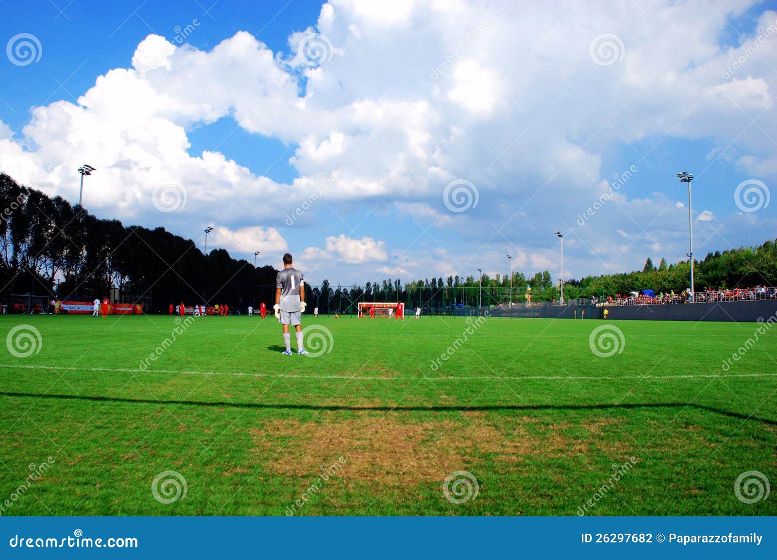 View of Football Field from Goal Editorial Photography - Image of ...
