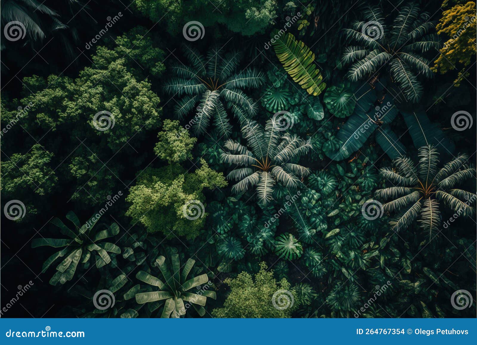 A View of a Forest with Lots of Trees and Plants from Above Stock ...