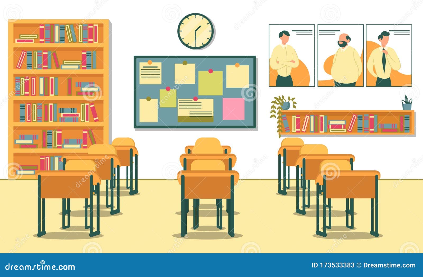 View Form Teachers Table To School Class Room Stock Vector ...