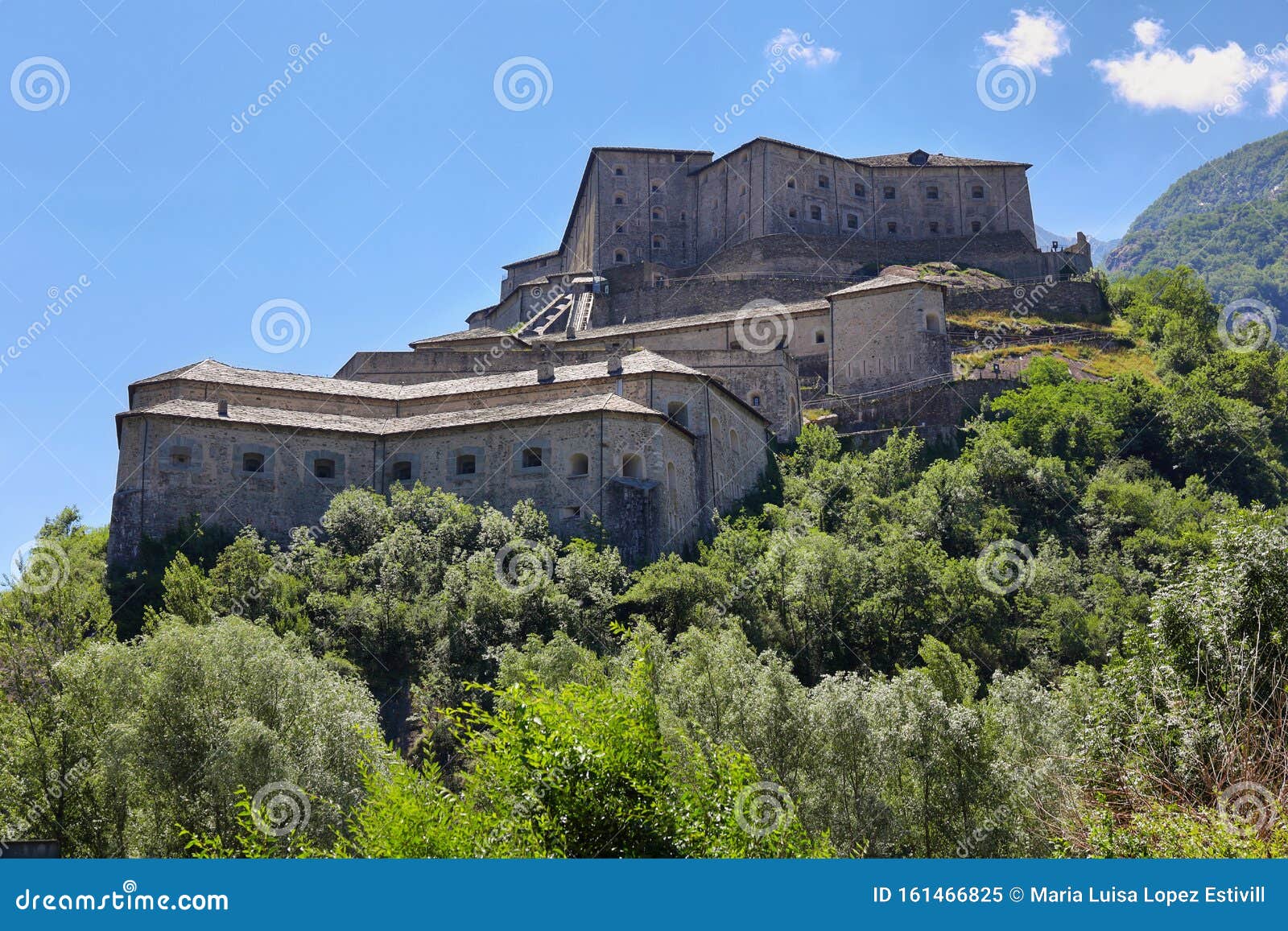 View of Fort Bard, Aosta Valley, Italy Stock Image - Image of antonio ...