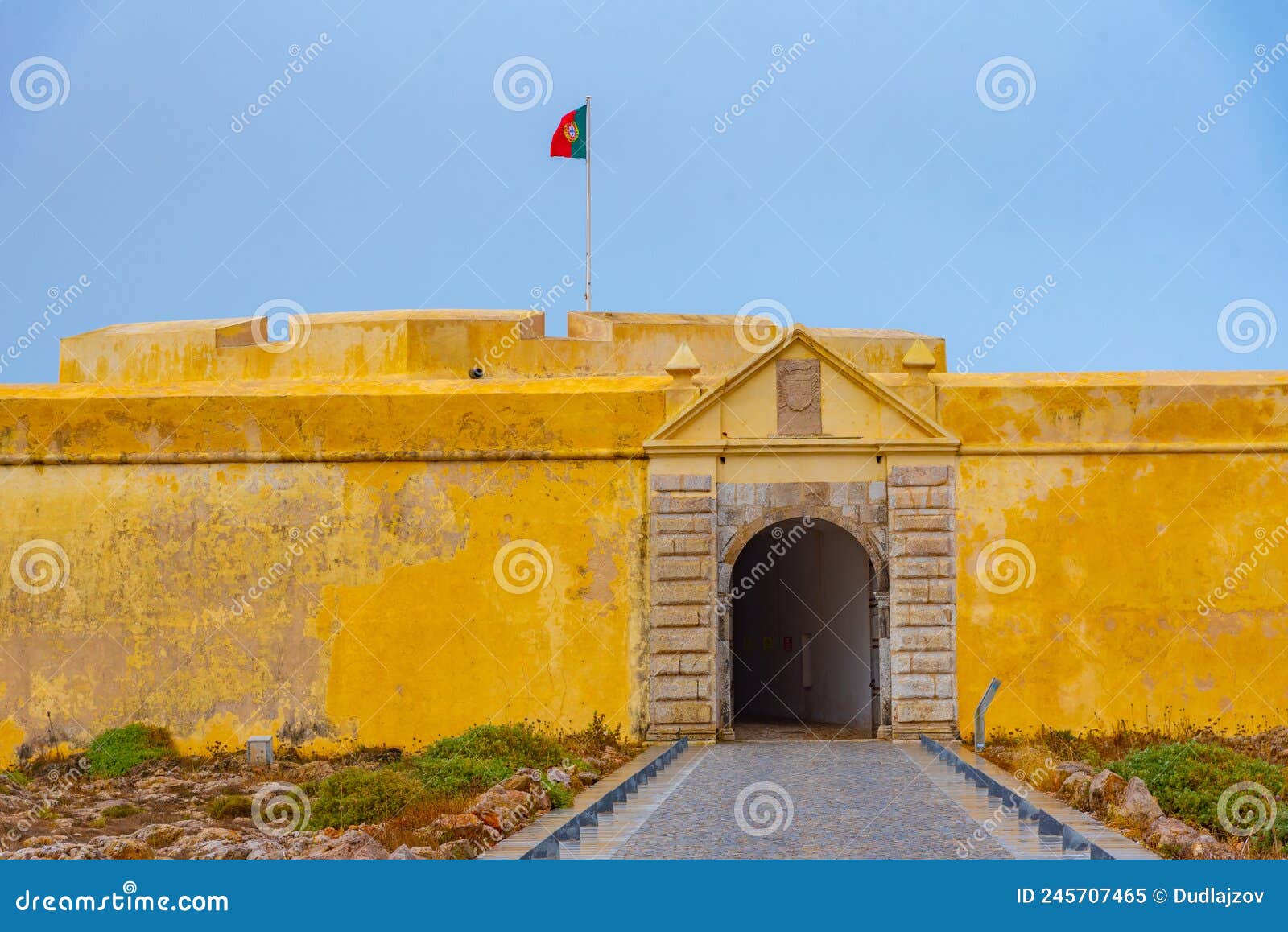View of the Fort in Sagres, Portugal Stock Image - Image of algarve ...