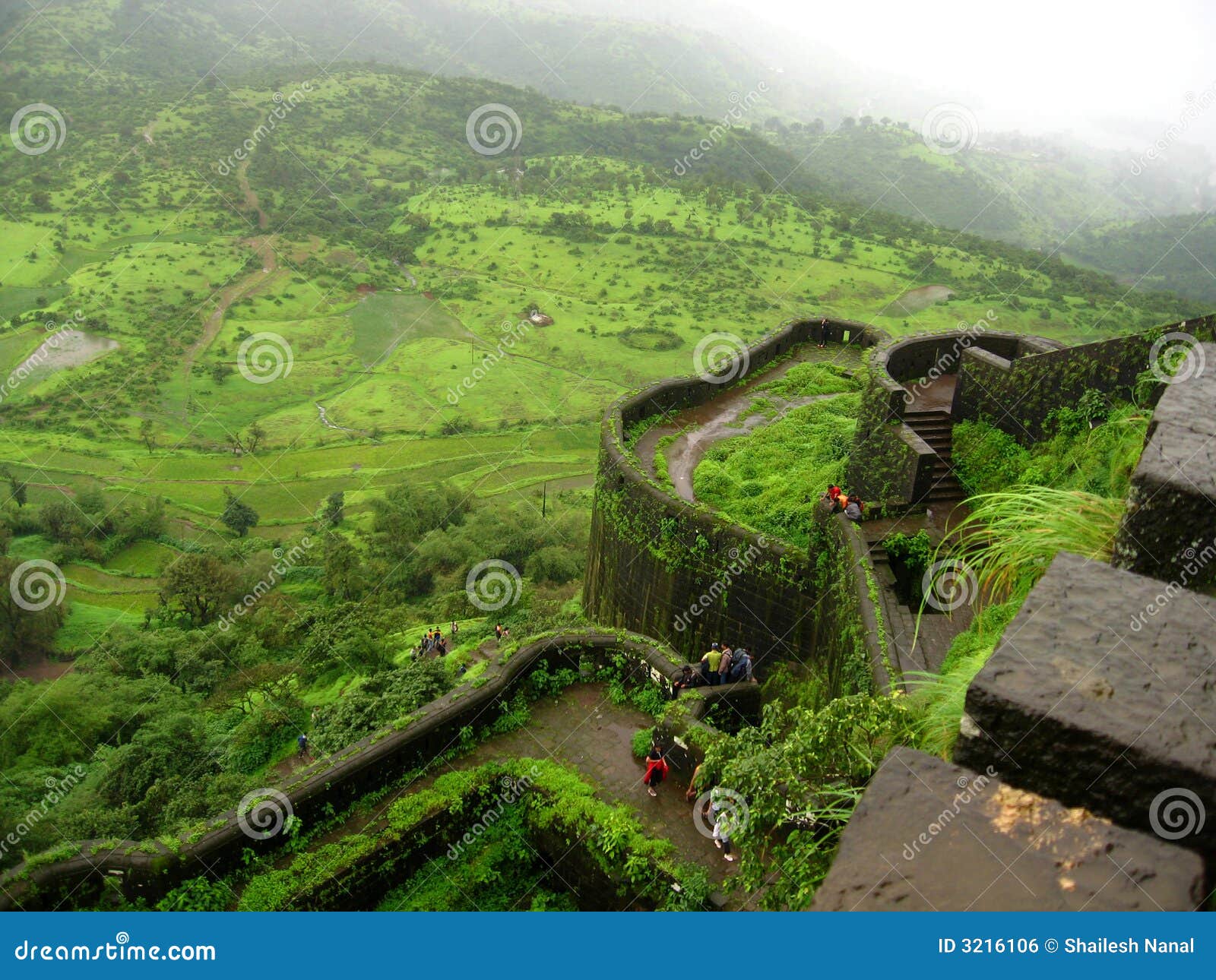 View from fort wall stock photo. Image of rainy, cloudy - 3216106