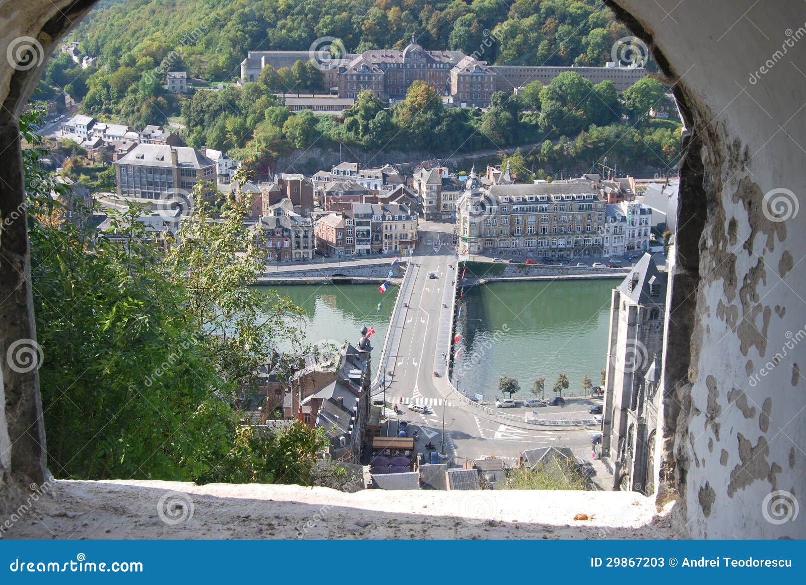 View from a Fortress Window in Dinant Stock Image - Image of drafts ...