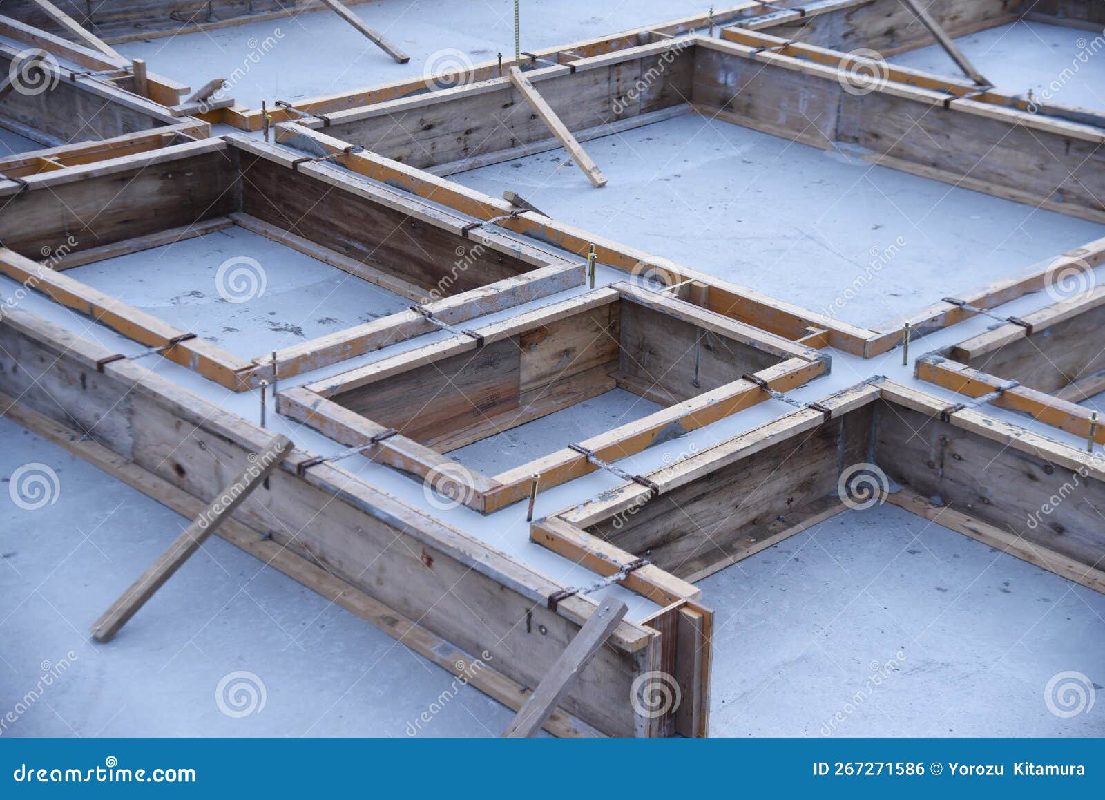 The Foundation Construction Site of a Residential Building. Finishing ...