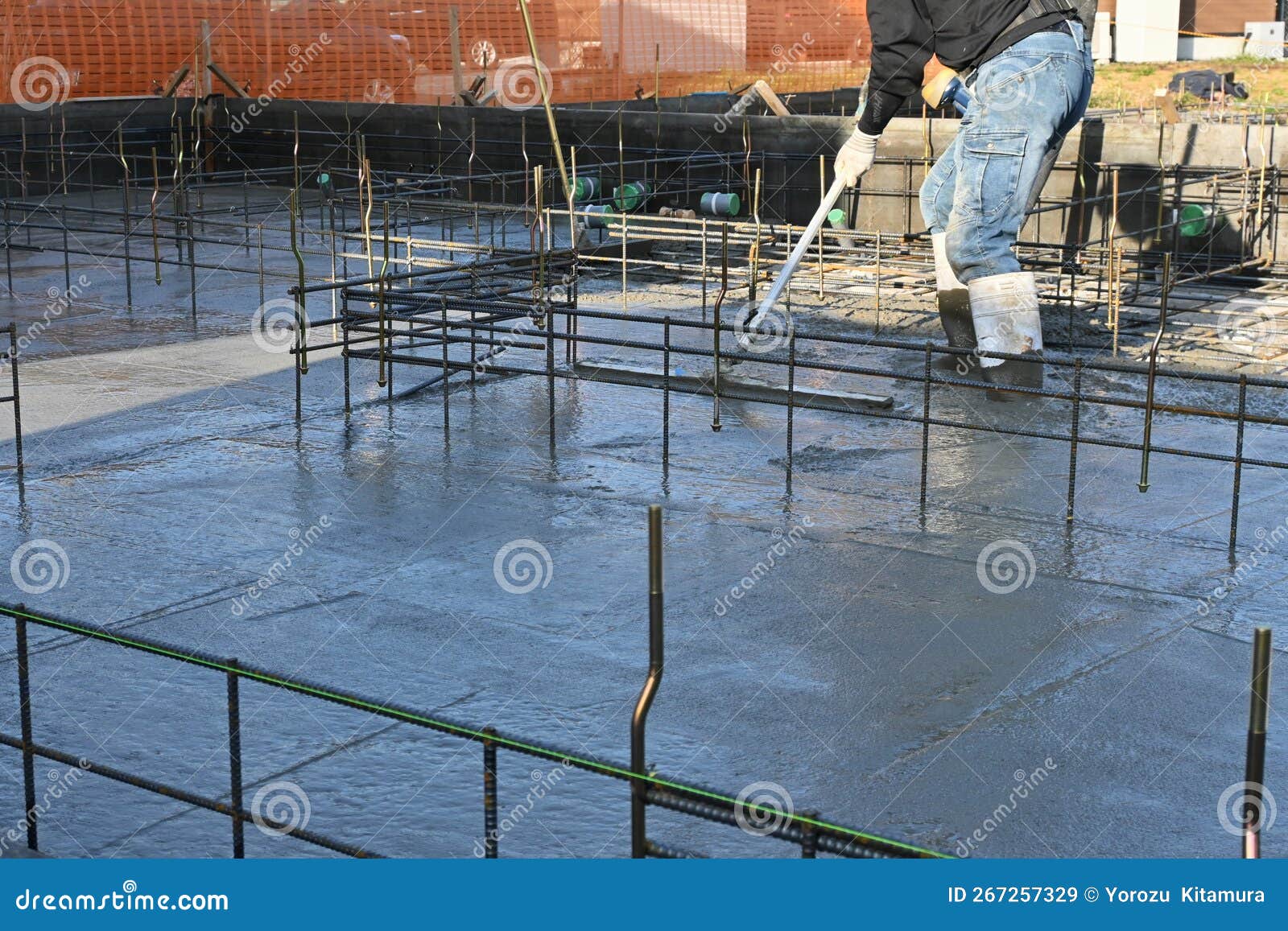 The Foundation Work of Residential Building Construction Site. the ...