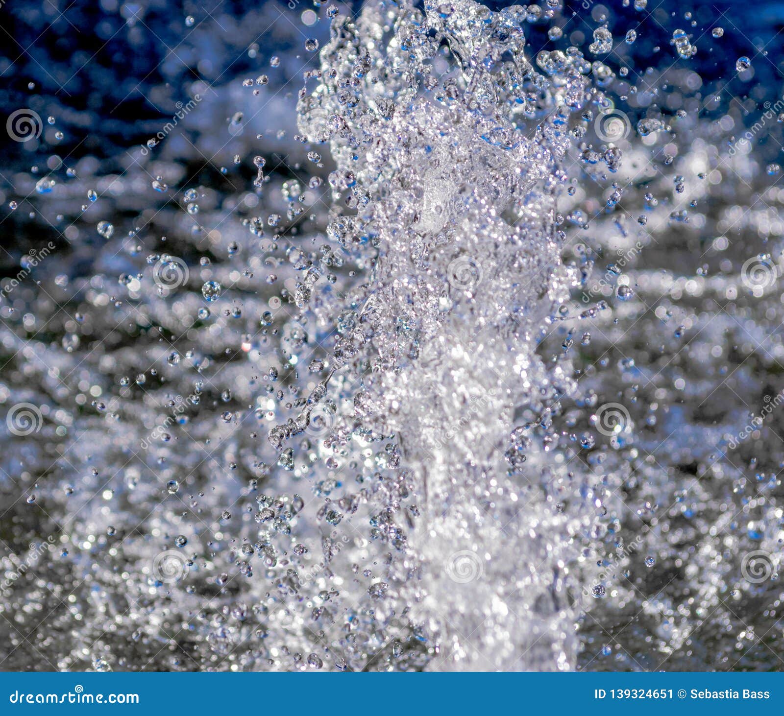 View of a Fountain. Explosion of Water Stock Image - Image of freshness ...