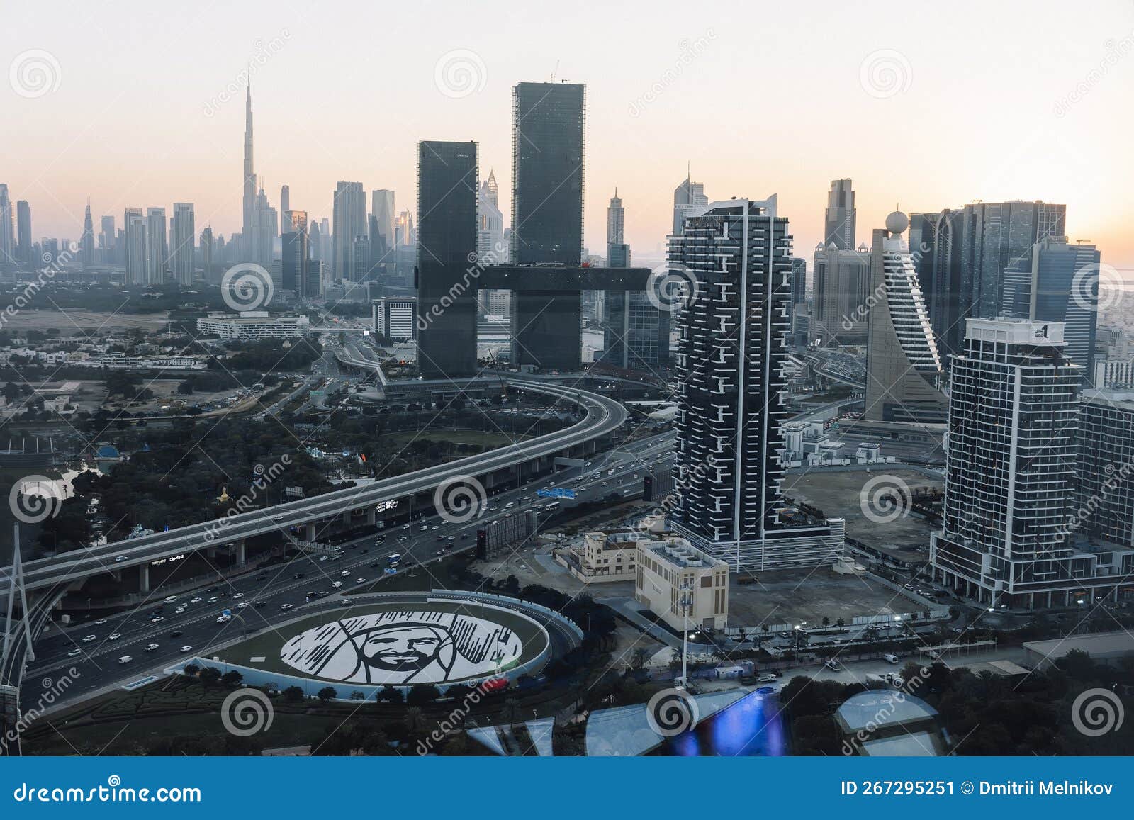 View from the Frame of Dubai on a Portrait of Sheikh Zayed on the ...