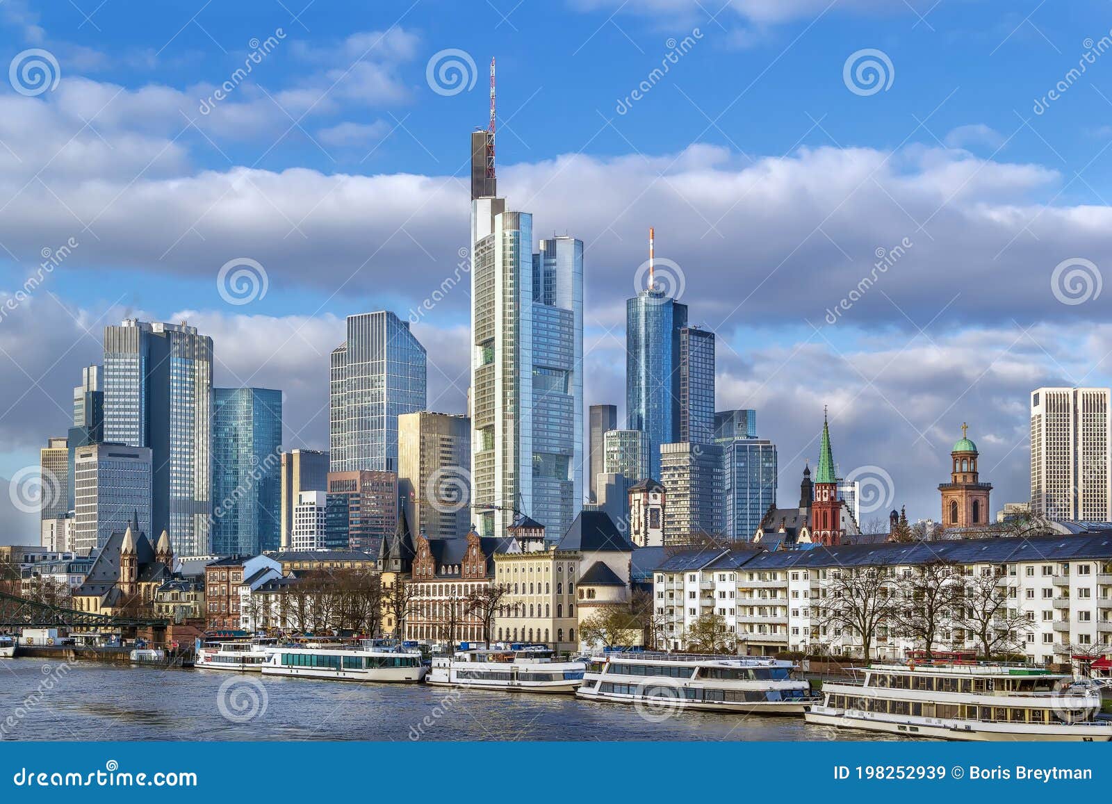 View of Frankfurt am Main, Germany Editorial Stock Image - Image of ...
