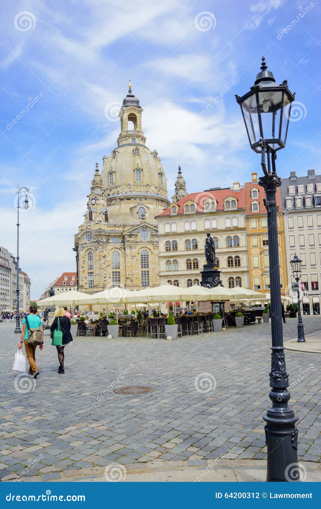 View of Frauenkirche from Neumarkt in Dresden Editorial Photography ...