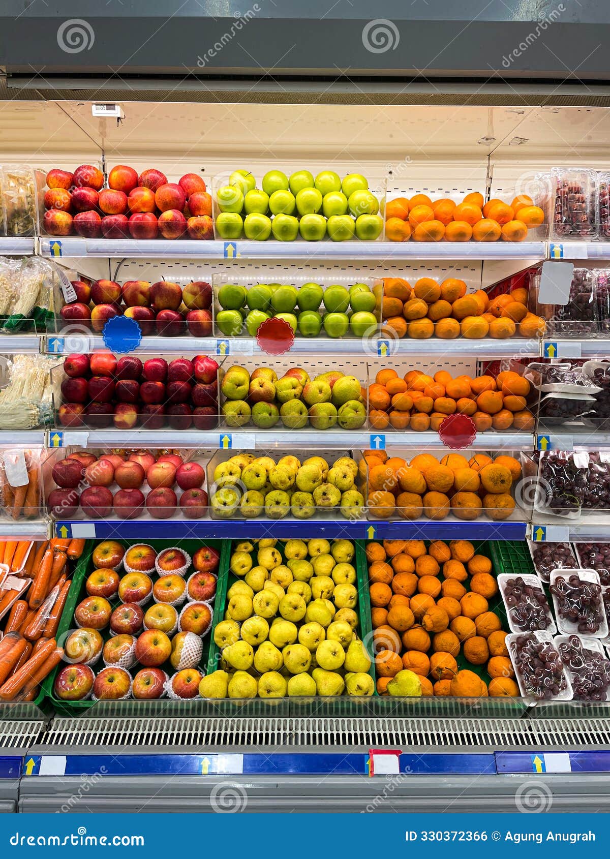 View of Fresh Fruit Aisle on Grocery Store Stock Photo - Image of ...