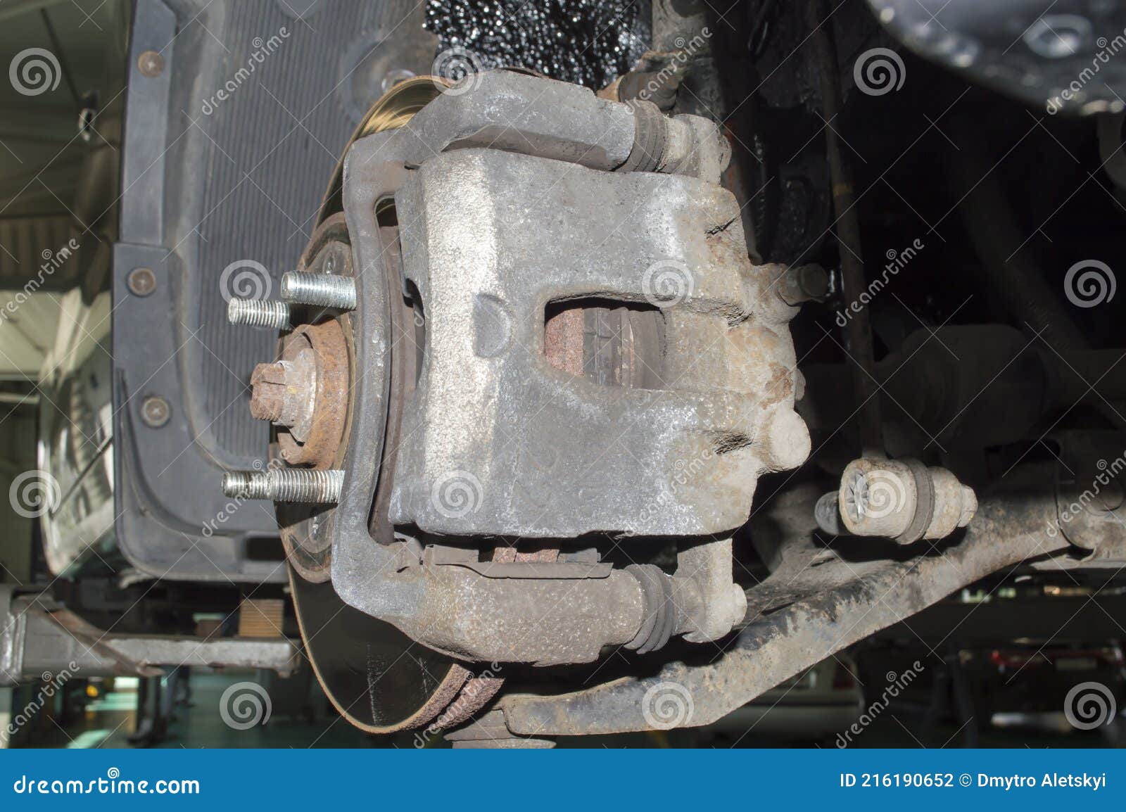 View of the Front Right Brake Caliper Stock Photo - Image of dismantle ...