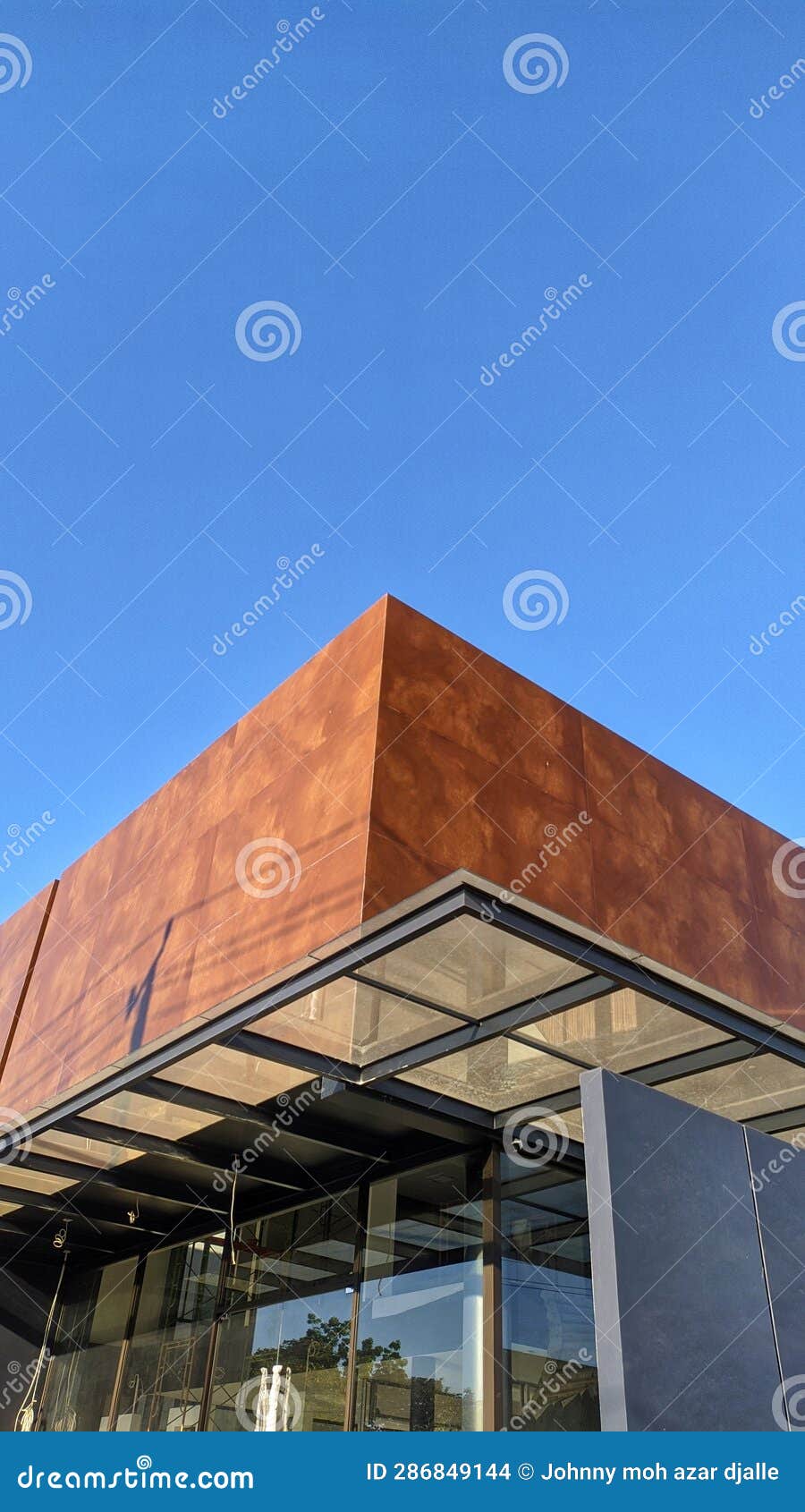 View of Front Side of Building Stock Photo - Image of siding, blue ...