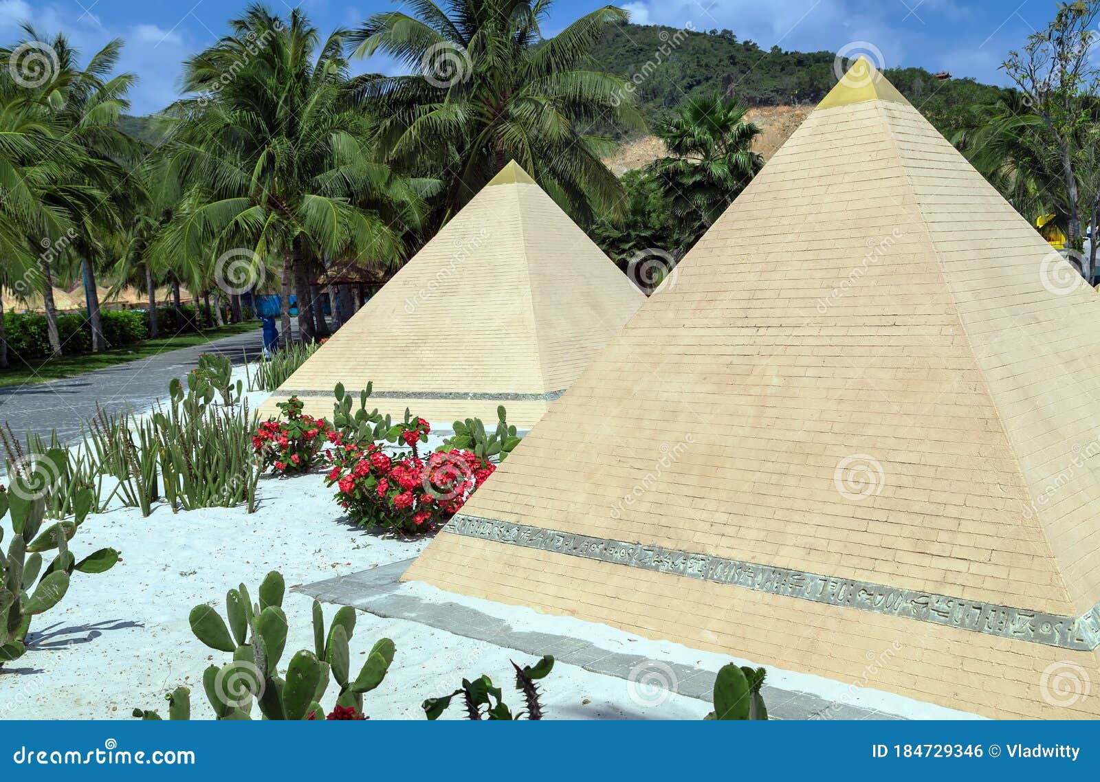 View Front Side of Pyramids Egypt Stock Photo - Image of architecture ...