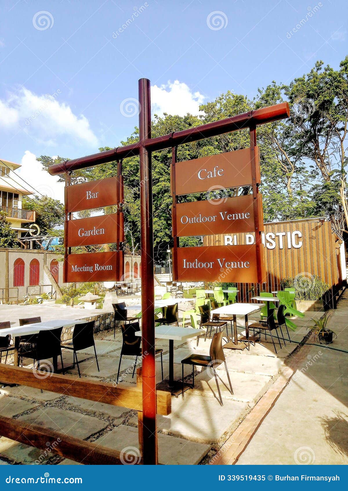The View of the Front Yard of the Cafe is Filled with Gardens Editorial ...