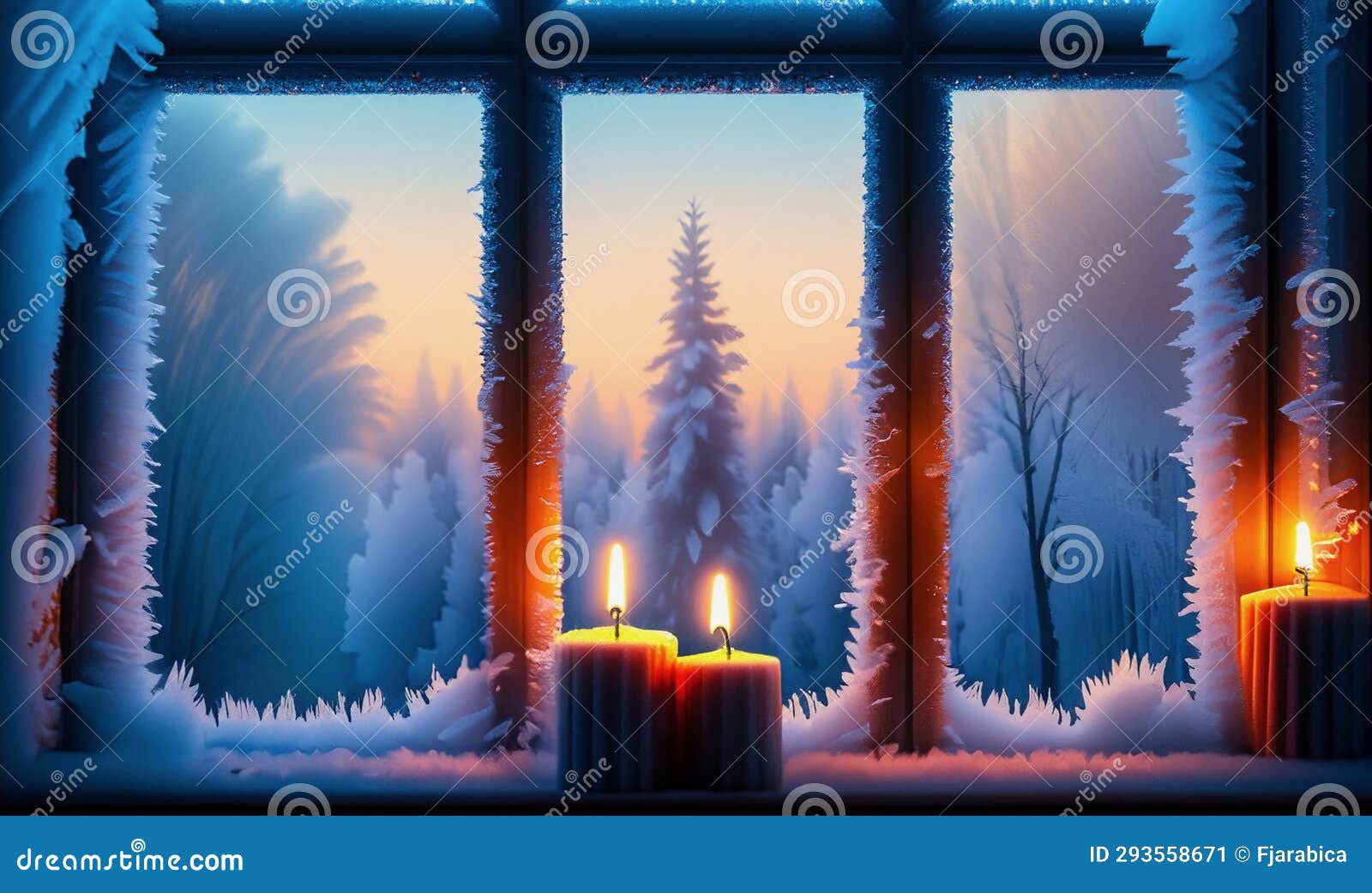 View through frozen stock illustration. Illustration of tree - 293558671