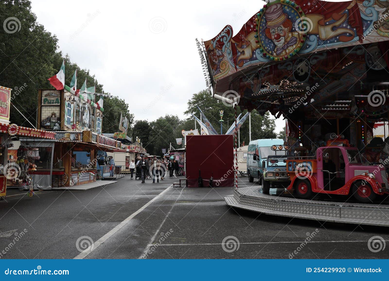 View of a Fun Fair with Their Equipment in the City Editorial Image ...