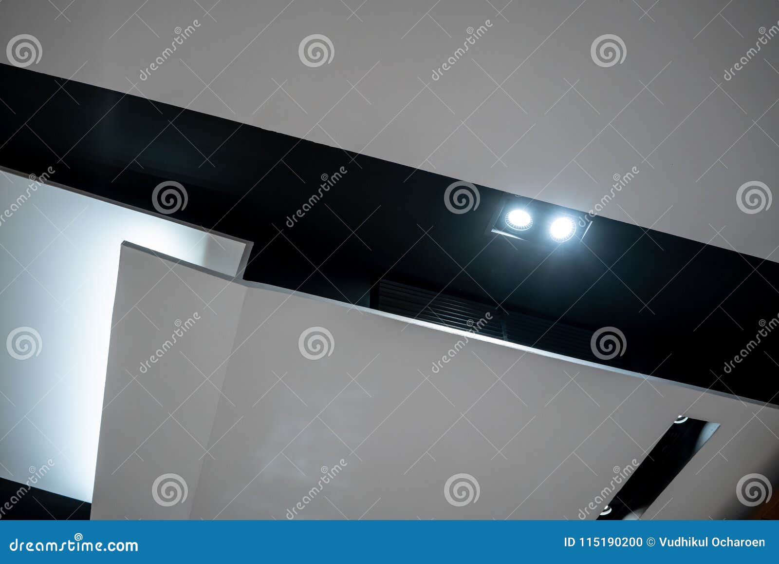View of a Futuristic Ceiling with Lighting Stock Photo - Image of clean ...