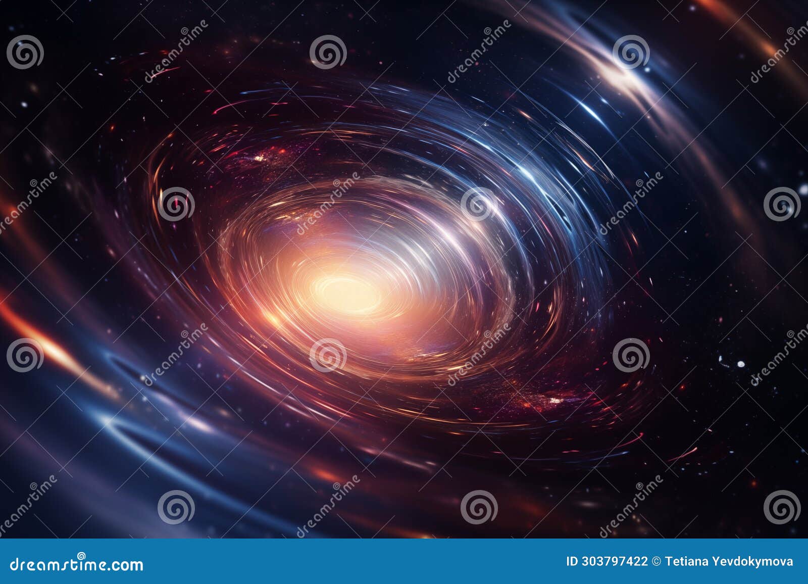 View of the Galactic Center from Space. Hyper Realistic Illustration ...