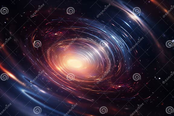 View of the Galactic Center from Space. Hyper Realistic Illustration ...