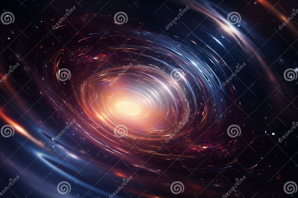 View of the Galactic Center from Space. Hyper Realistic Illustration ...