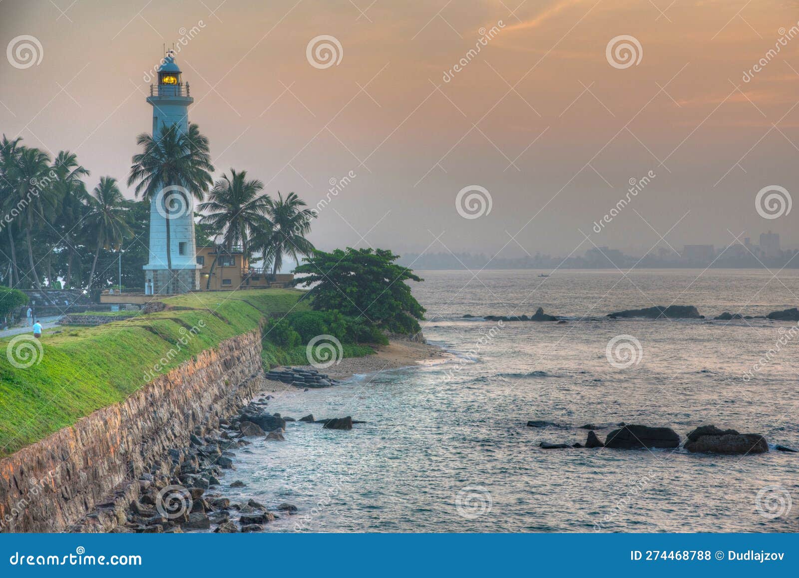 View of the Galle Lighthouse in Sri Lanka Stock Photo - Image of ...