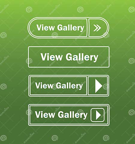 View Gallery buttons. stock vector. Illustration of green - 68252201