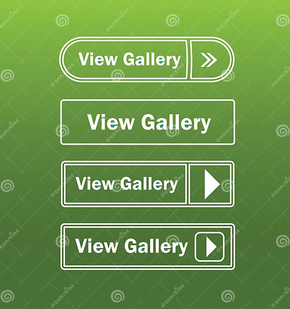 View Gallery buttons. stock vector. Illustration of green - 68252201