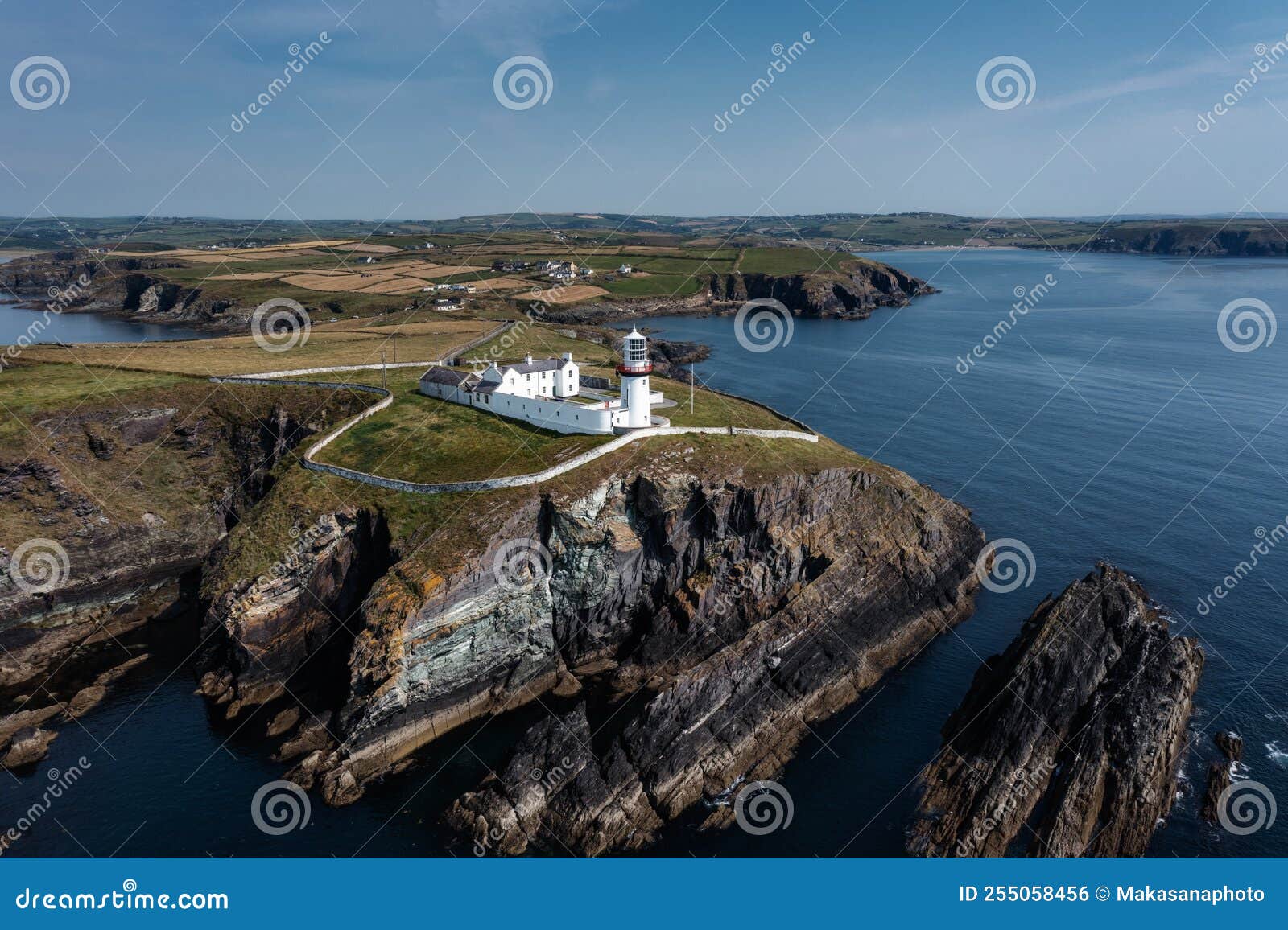 View of the Galley Head Lighthouse in County Cork Stock Photo - Image ...