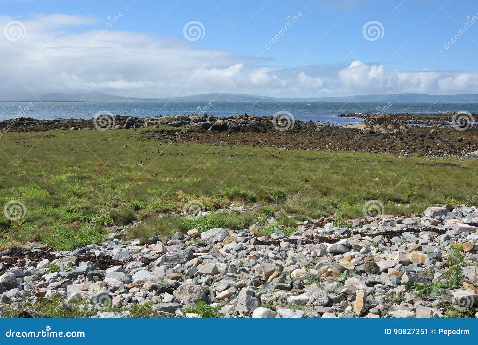 A View of Galway Bay from Mutton Island Stock Image - Image of ...