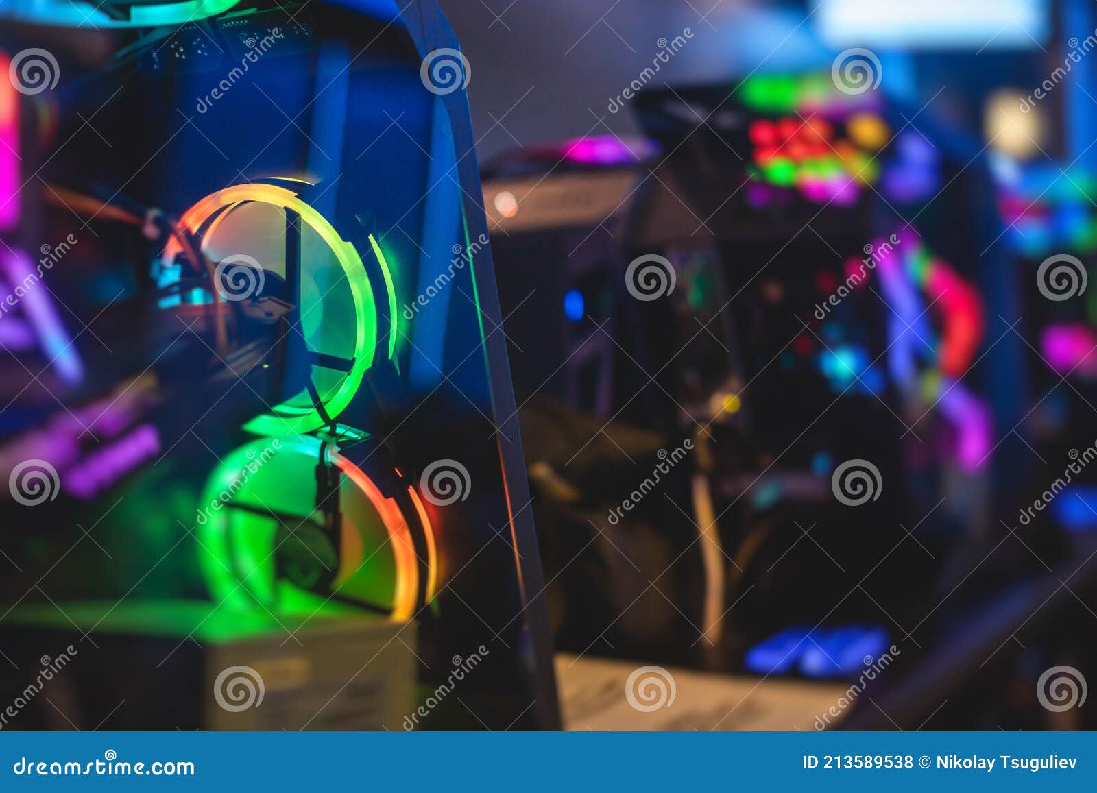 View of Gaming PC with Rgb Led Lights, Powerful High End Personal ...