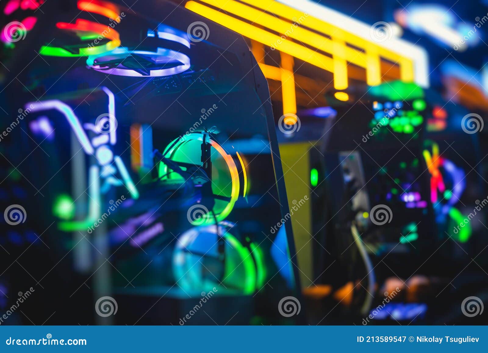 View of Gaming PC with Rgb Led Lights, Powerful High End Personal ...