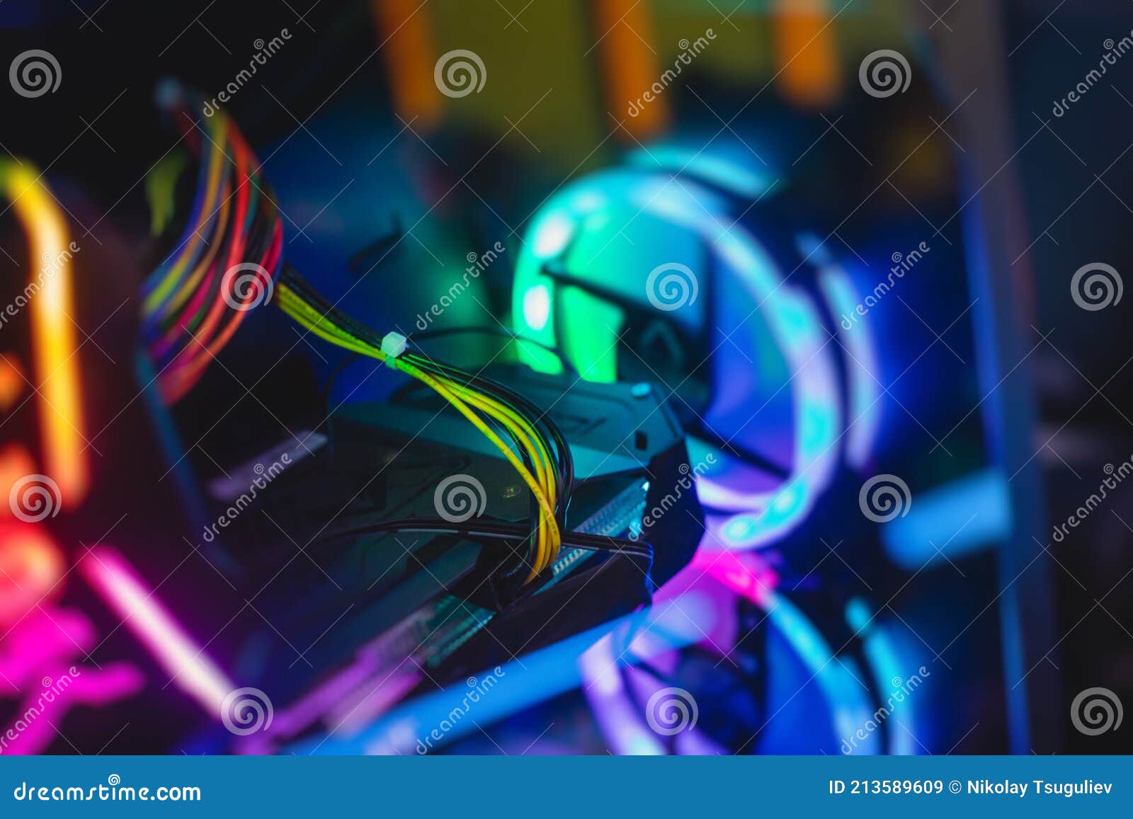 View of Gaming PC with Rgb Led Lights, Powerful High End Personal ...