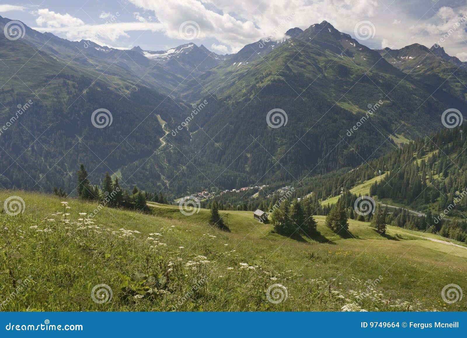 View from Gampen, in the Austrian Alps Stock Photo - Image of landscape ...