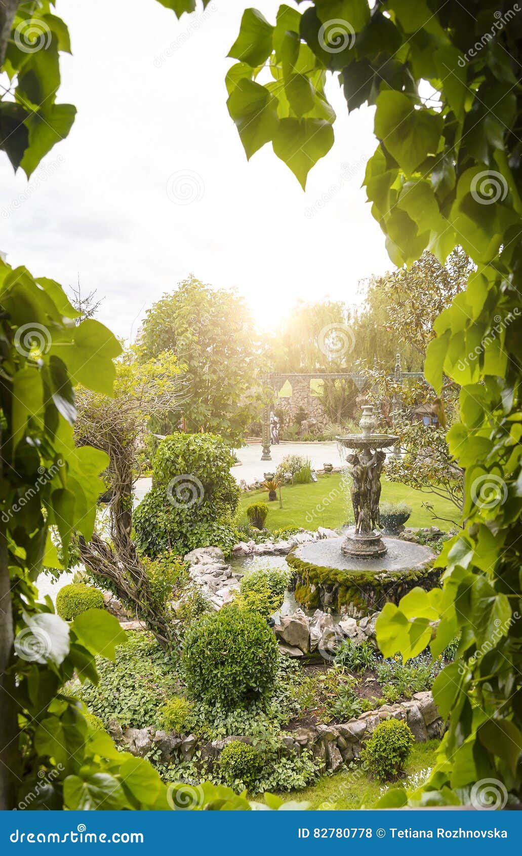 View of the Garden from the Window. Stock Photo - Image of botanical ...