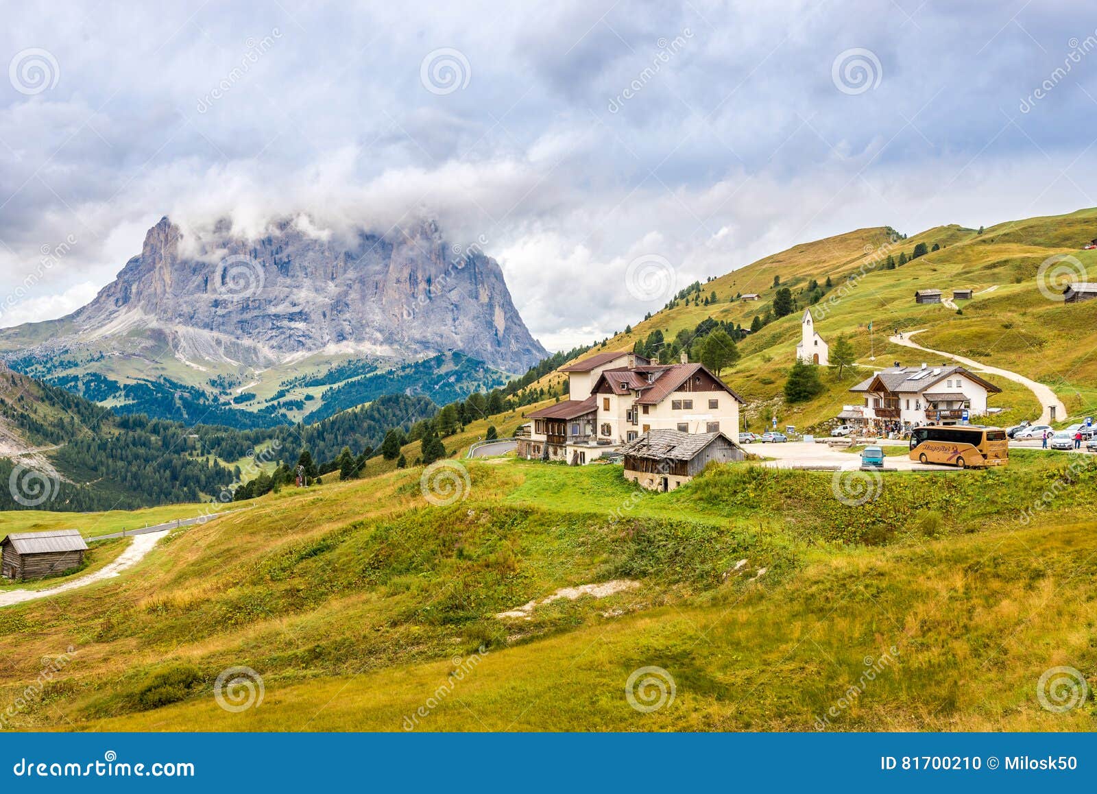 View at the Gardena Pass in Dolomites of Italy Editorial Image - Image ...