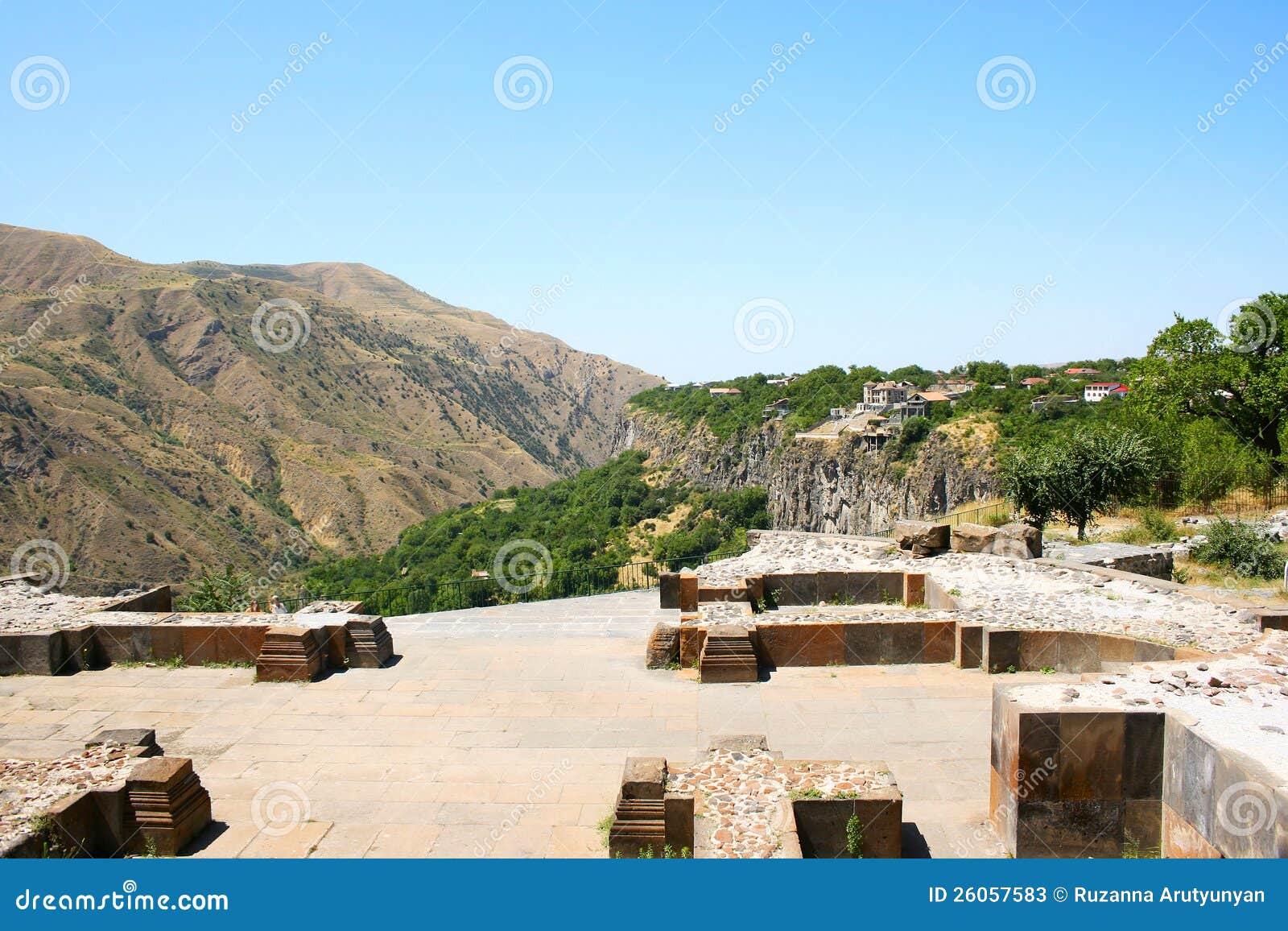 View from Garni temple stock image. Image of century - 26057583
