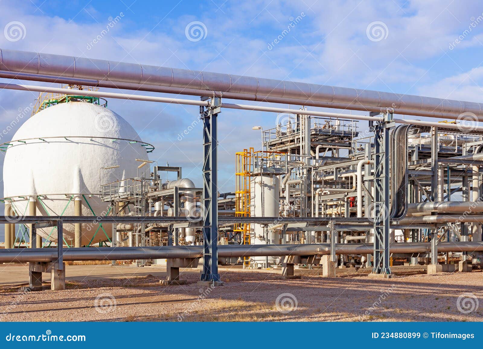 Gas refinery plant stock image. Image of equipment, fossil - 234880899