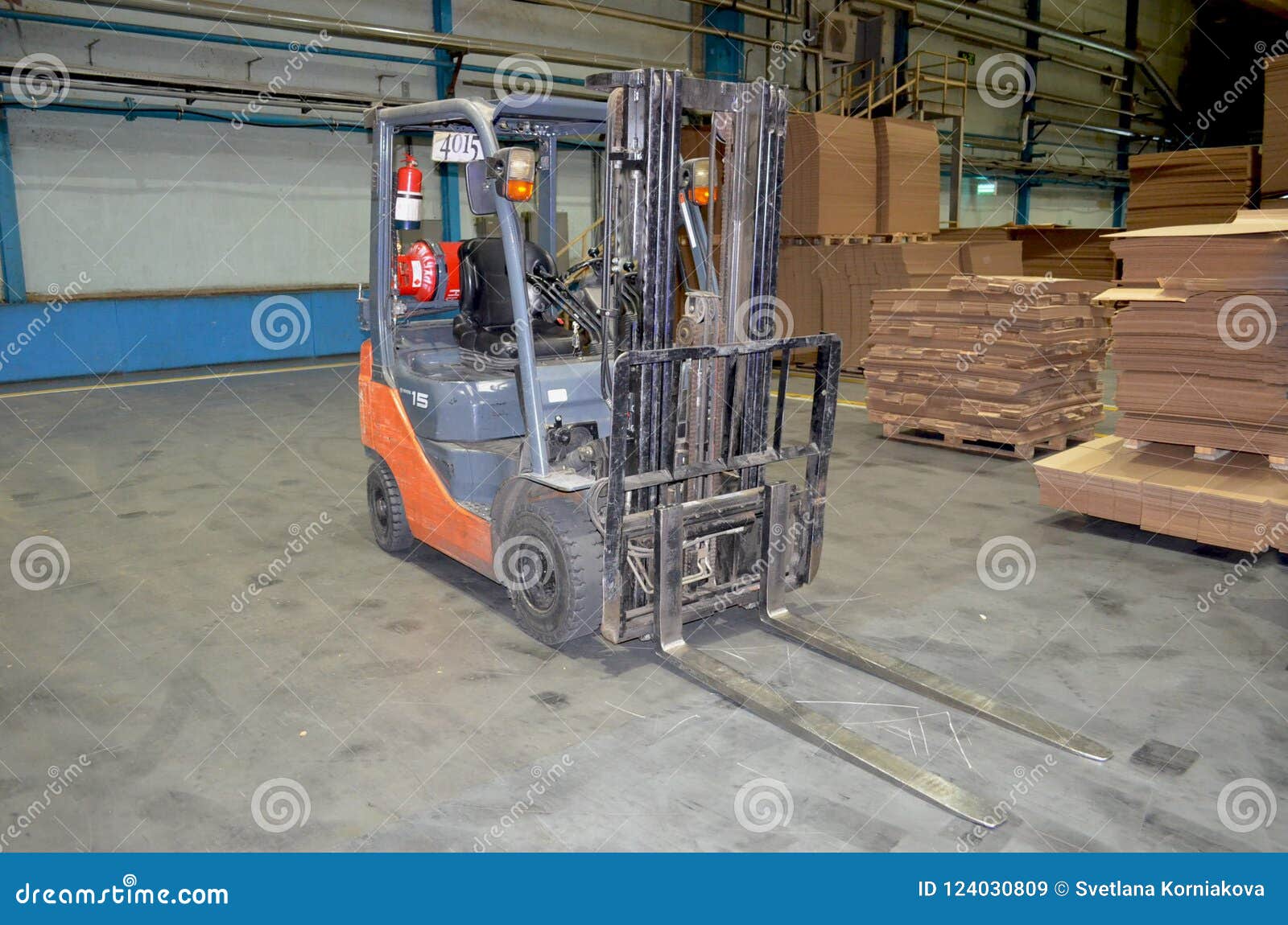 Gasoline front loader stock image. Image of industrial - 124030809